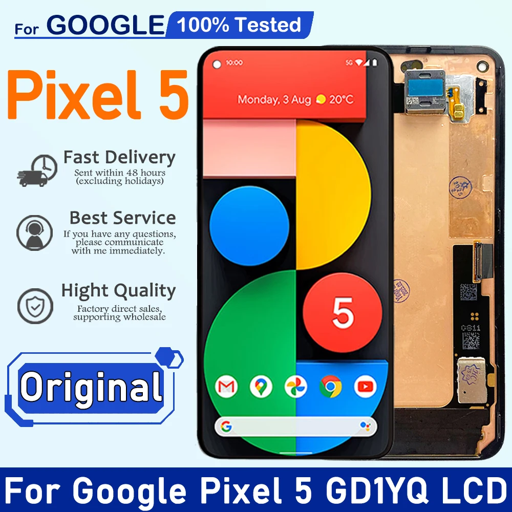 6.0" Original LCD For Google Pixel 5 LCD Display Touch Screen Digitizer ...