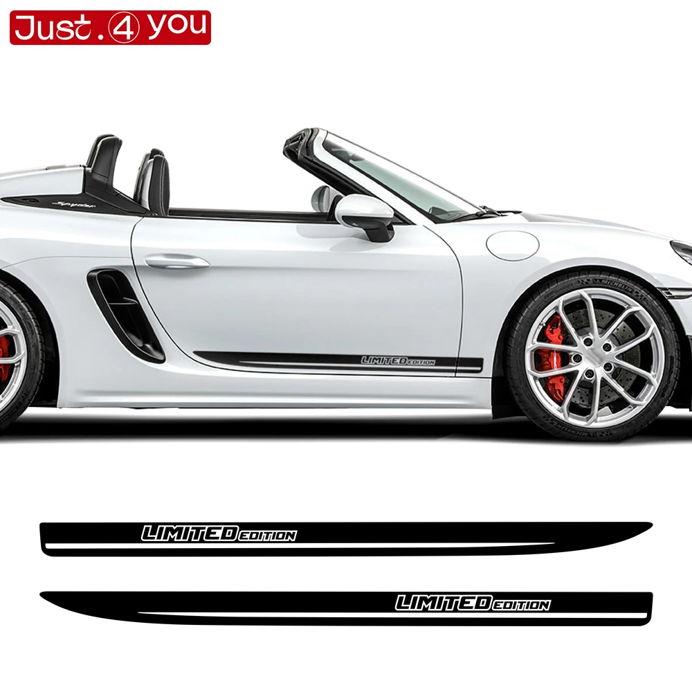 2pcs-Rocker-Panel-Stripe-Decals-for-Porsche-Cayman-Boxster-718-Door ...