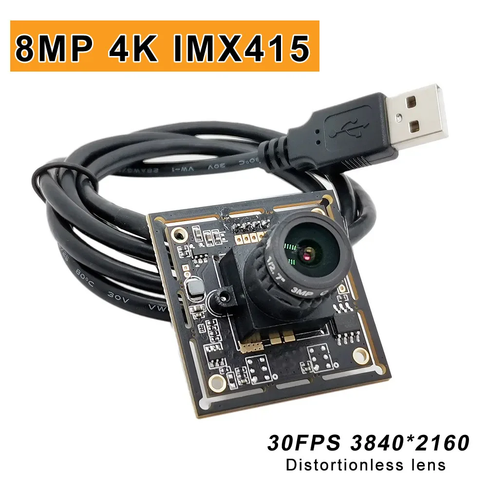 New-OEM-HD-4K-CMOS-IMX415-100-degree-No-Distortion-lens-USB-2-0-Camera ...