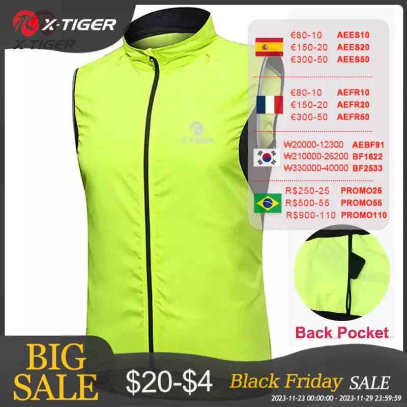X-TIGER-Cycling-Jacket-Windproof-MTB-Bike-Jacket-Vest-Outdoor-Cycling ...