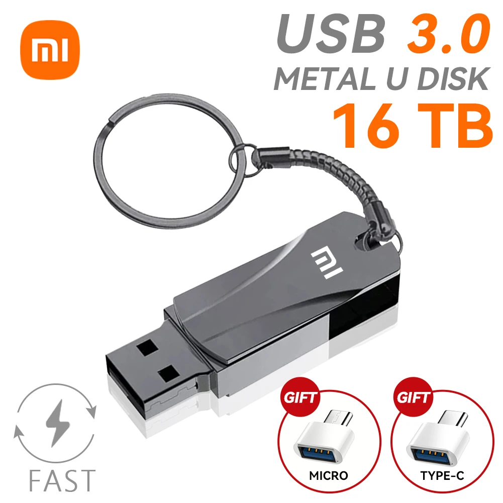 New XIAOMI USB 3 1 Flash Drive 2TB High Speed Pen Drive 16TB Metal 