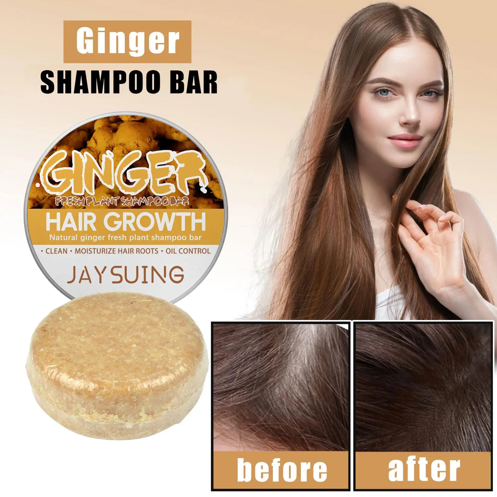 60g-Ginger-Shampoo-Soap-Water-Silicone-Oil-Free-Ginger-Shampoo-Man-Pack ...