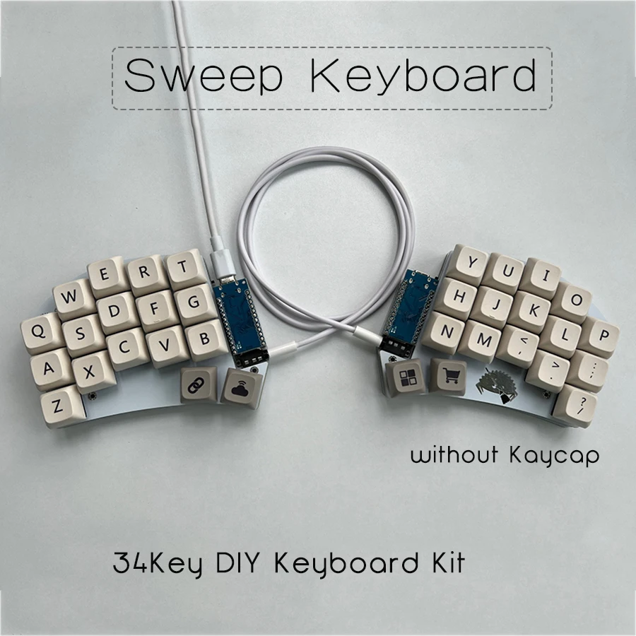 Split-Keyboard-34-Key-Keyboard-DIY-Macro-QMK-Keyboard-Nor-RGB-Macro ...