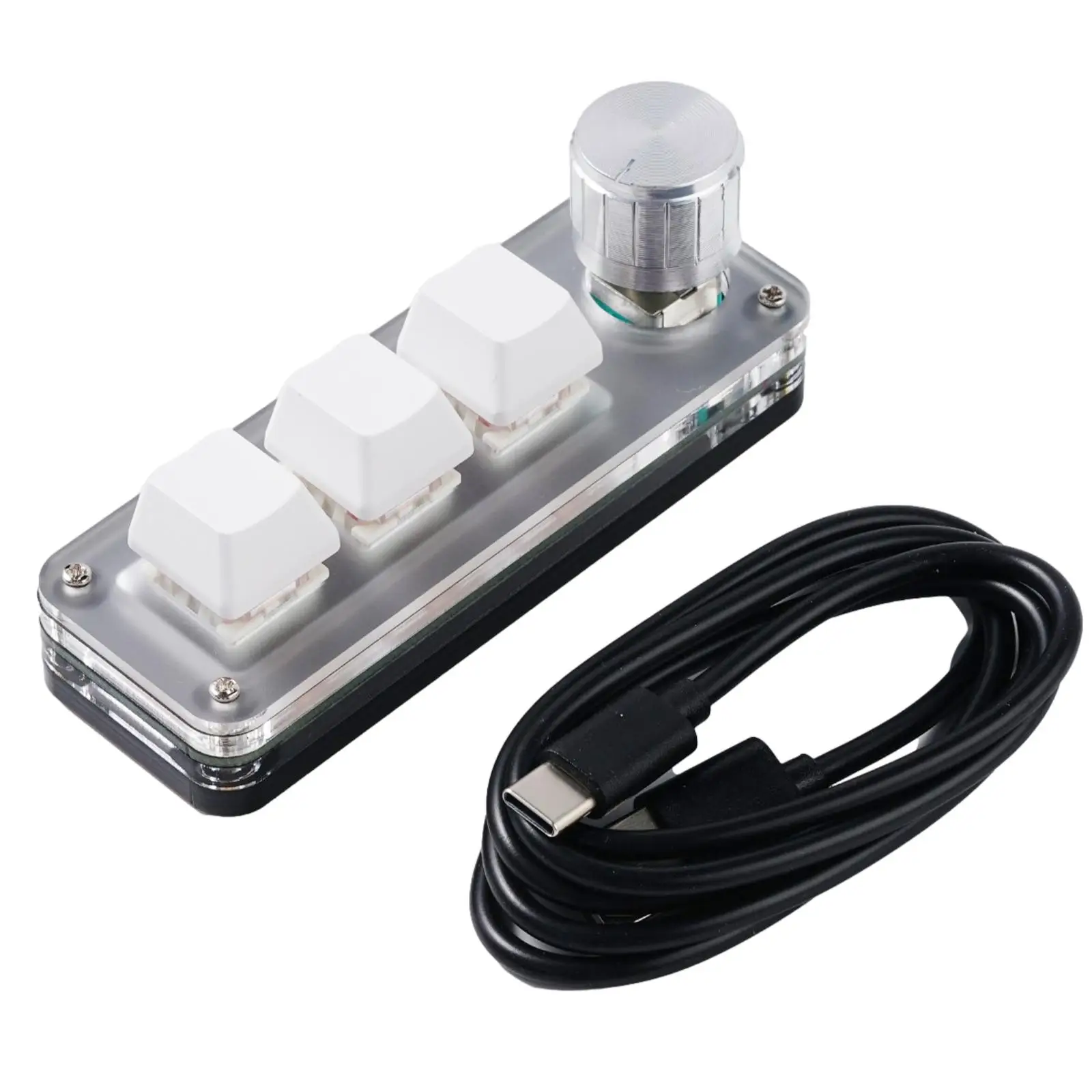 SimPad OSU RGB 미니 키보드 3 키 1 노브 매크로 프로그래밍 키보드, 게임 드로잉 레드 스위치 맞춤형 키보드 ...