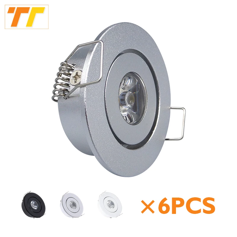 6pcs-Led-Mini-Down-light-3W-1W-Dimmable-Spot-Light-Recessed-lights-AC85 ...