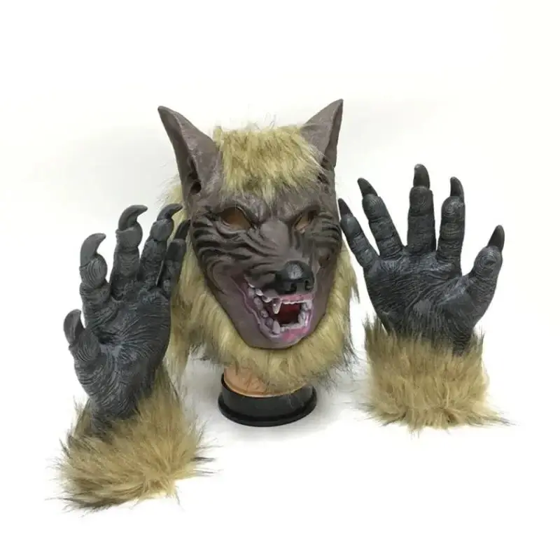 The-Beast-Werewolf-Costume-Party-Mask-Wolf-Gloves-Cosplay-For-Women-Men ...