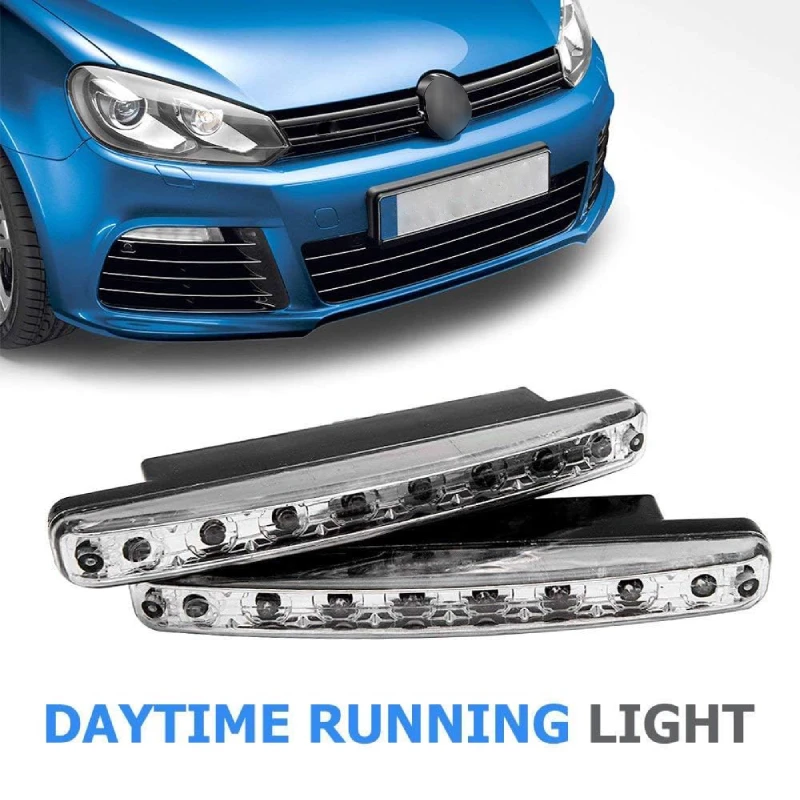 2pcs-LED-Car-Daytime-Running-Lights-DRL-8-LED-COB-Chips-Auto-Fog-Lamp ...