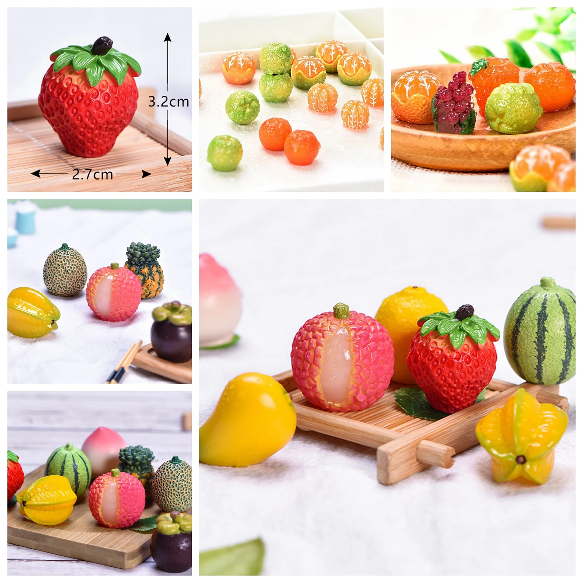 Miniature Fairy Garden Accessories Food Fruit Models Artware Dollhouse ...