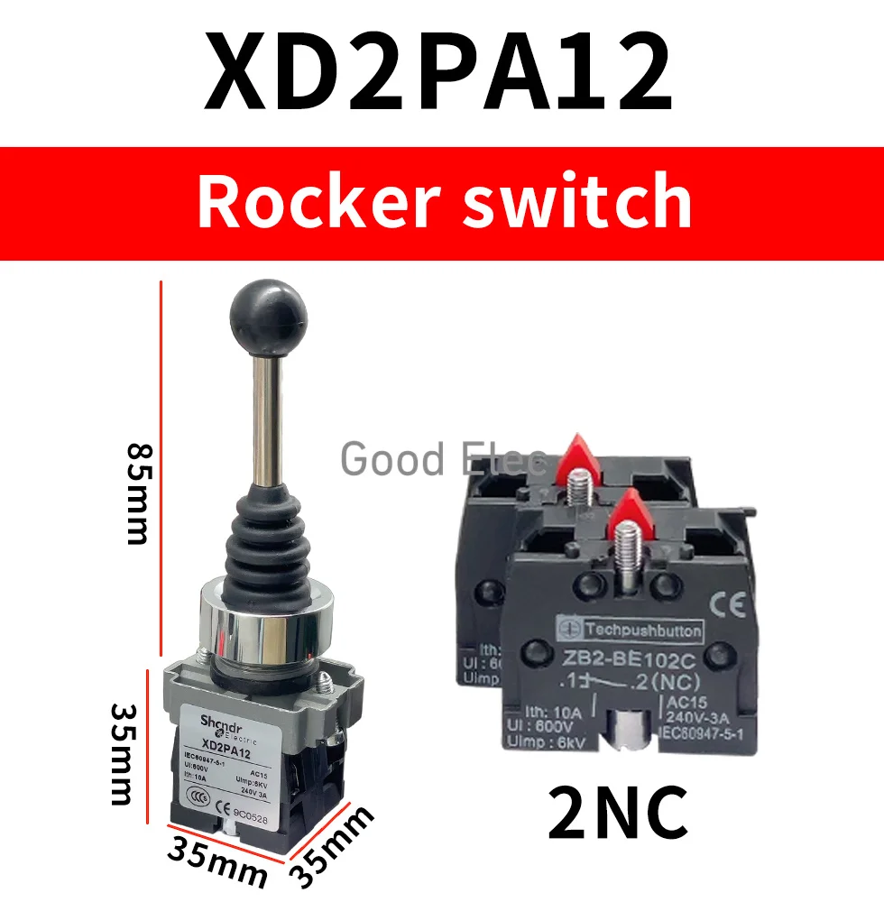 XD2PA12CR-XD2PA22CR-ositions-Latching-Maintained-Wobble-Stick-Joystick ...