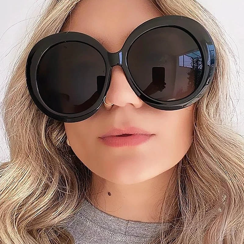 Oversized Round Sunglasses Womens | Oversized Black Round Sunglasses ...