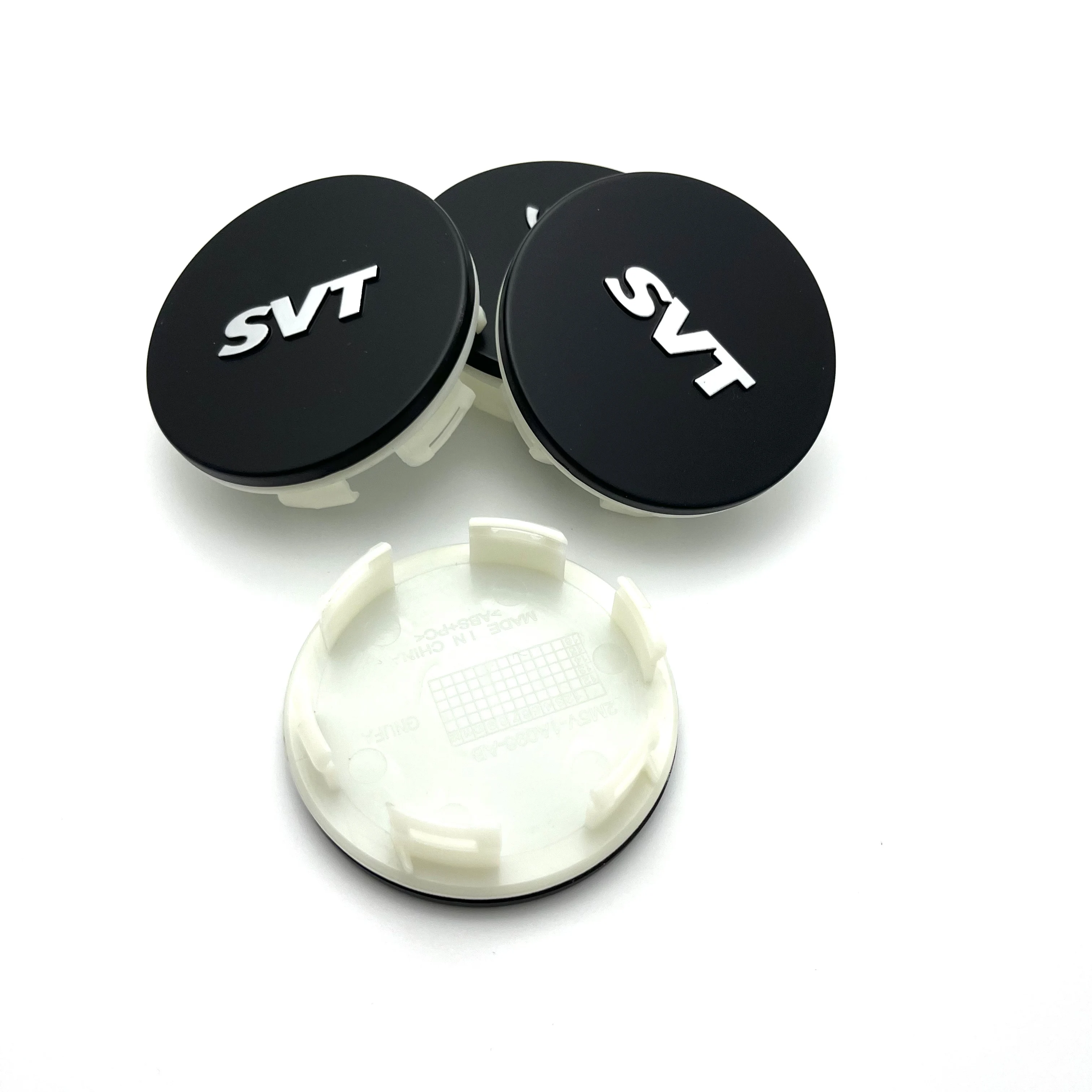 4 Uds ABS 65mm tapas centrales de rueda de coche con emblema SVT Logo ...