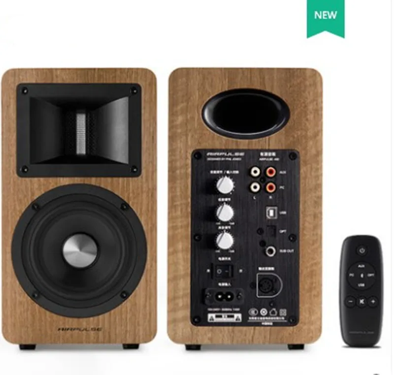 Airpulse A80 블루투스 액티브 스피커, Bookshefl 스피커, 서브우퍼 출력 APT X, 5.0 XOMS, USB, 원격 제어, 데스크탑 오디오 ...