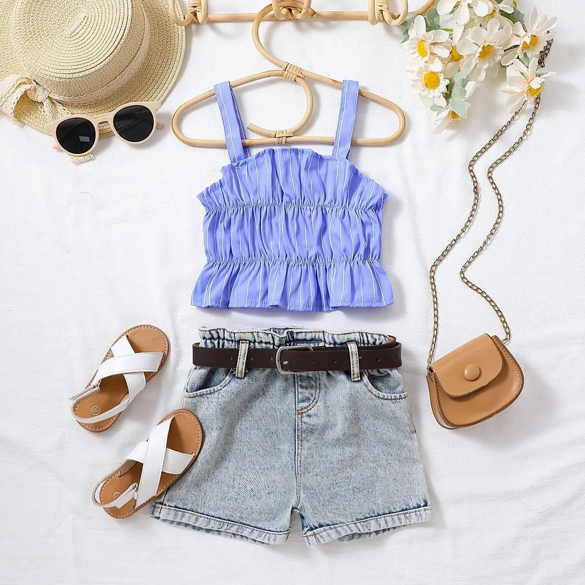 FOCUSNORM-3pcs-Fashion-Little-Girls-Summer-Clothes-Sets-4-7Y-Strap ...