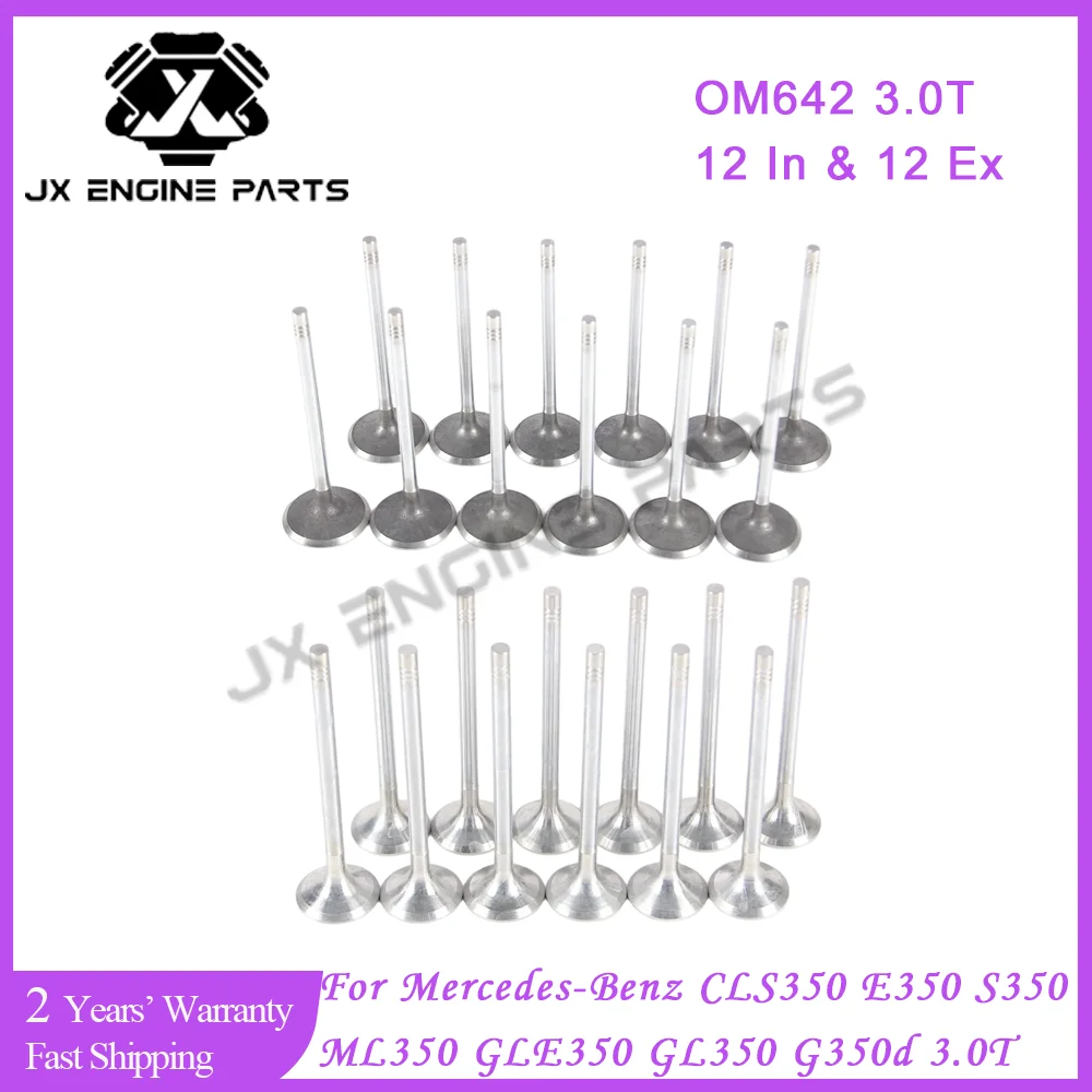 OM642 Engine Intake Exhaust Valve Set For Mercedes-Benz 3.0 CLS350 E350 ...