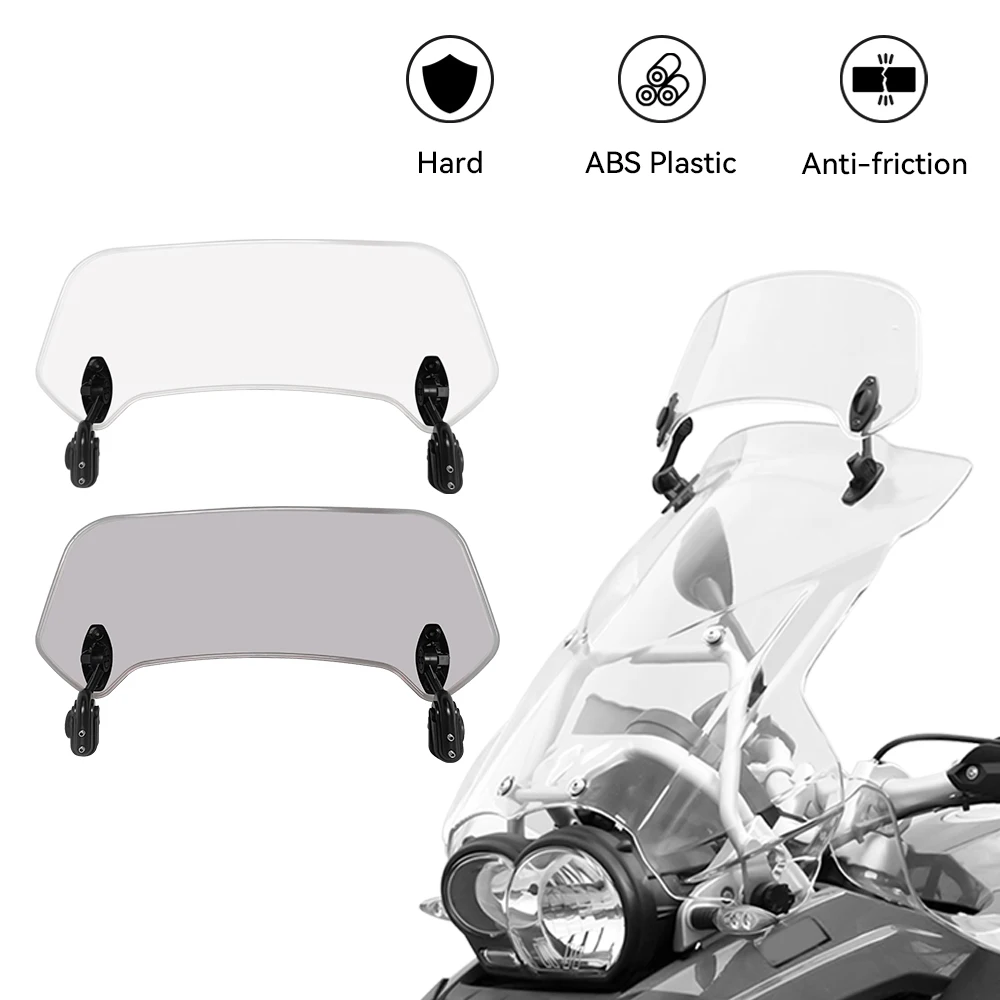 Motorcycle-Windshield-Clamp-On-Variable-Universal-Windscreen-Spoiler ...