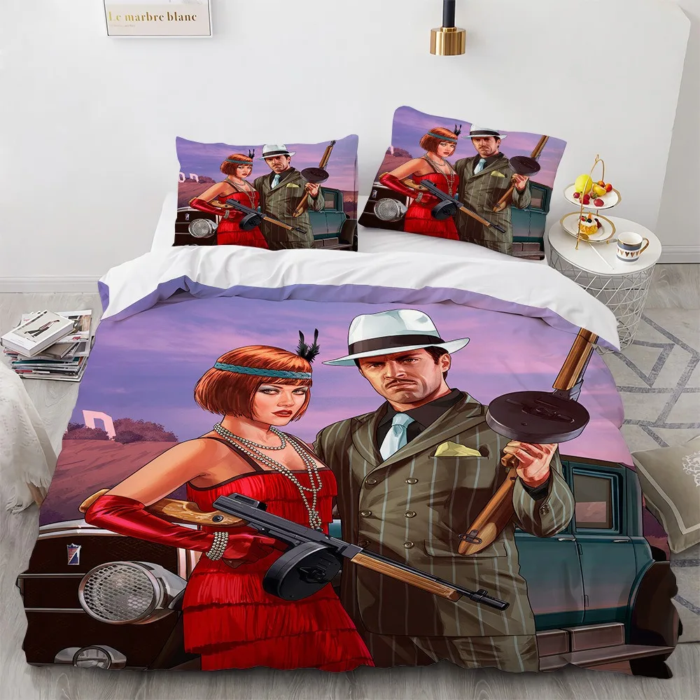 Grand-Theft-Auto-duvet-cover-3-piece-100-polyester-comforter-set-3D ...