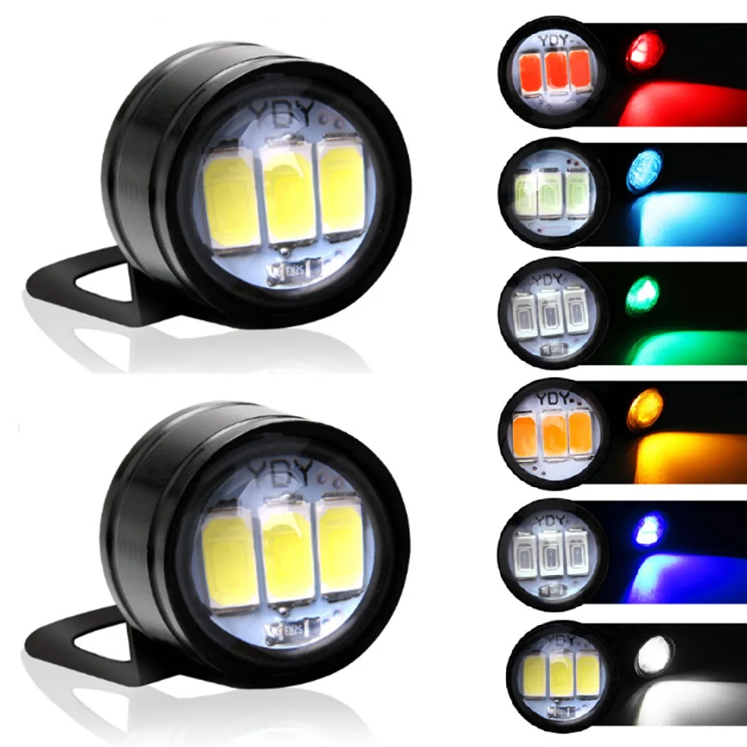 2Pcs-Motorcycle-Eagle-Eye-Light-12V-Daytime-Running-Light-Eye-LED-Light ...