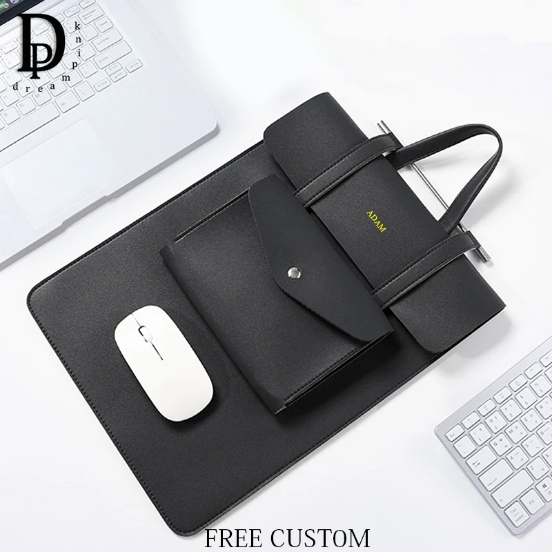 Custom Logo Business Briefcase Large Capacity Leather Portable Laptop ...
