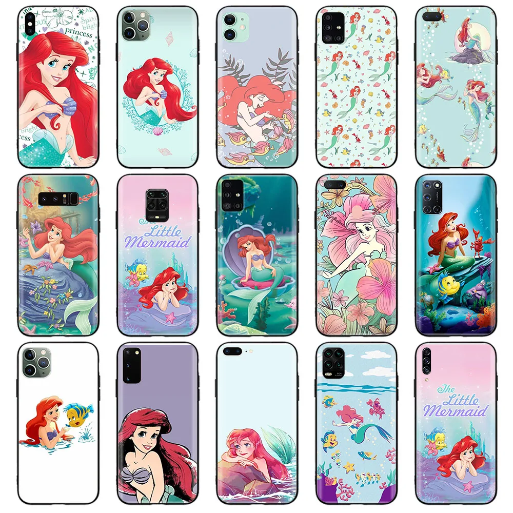 Sleek Black Protective Smartphone Case - Ariel Princess Design for Moto ...