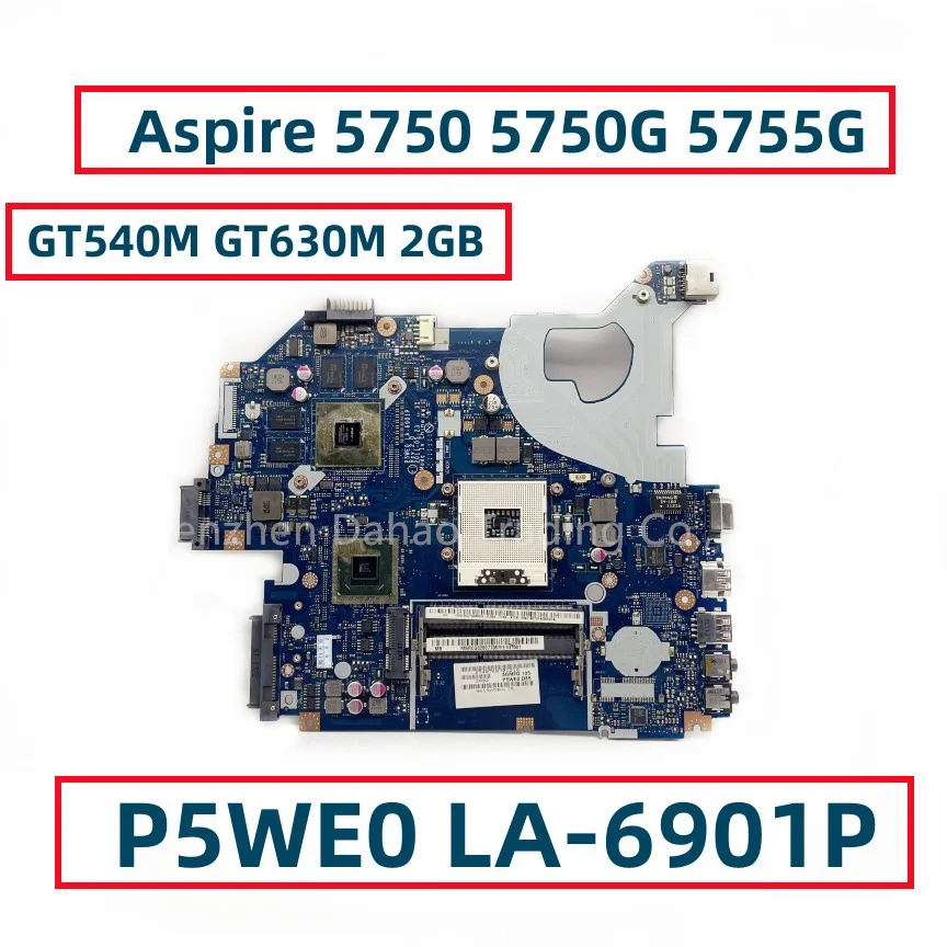 For-Acer-Aspire-5750-5750G-5755G-Laptop-Motherboard-P5WE0-LA-6901P-With ...