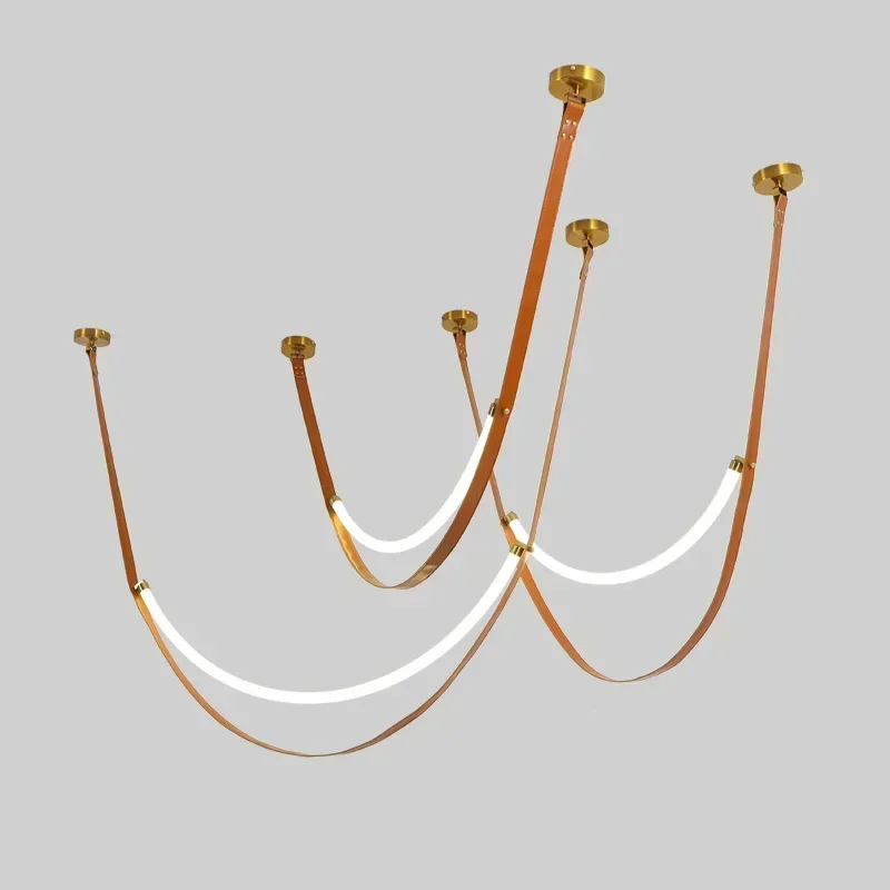 Nordic Belt LED Pendant Lamp for Table Living Dining Room Kitchen ...