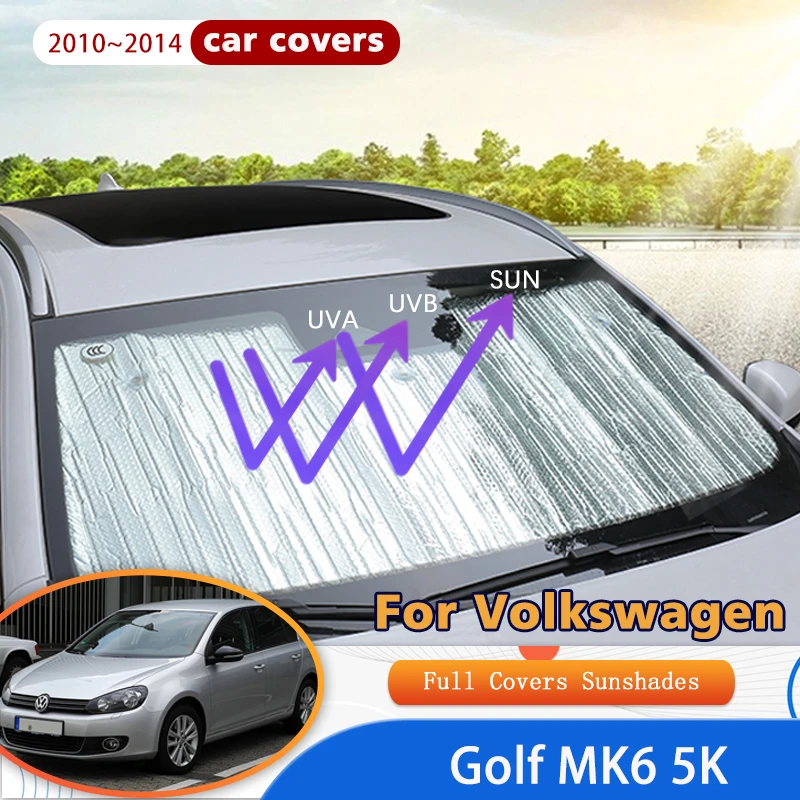 รถเต็มรูปแบบ Sunshades สำหรับ Volkswagen Golf MK6 VW Golf 6 5K 2010 ...