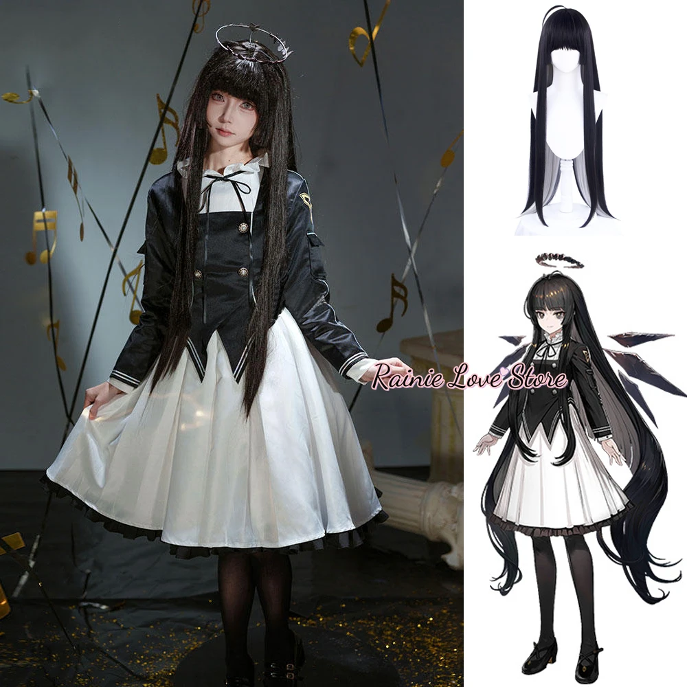 Game-Arknights-Virtuosa-Cosplay-Costume-Dress-Black-and-White-Hair-Wig ...