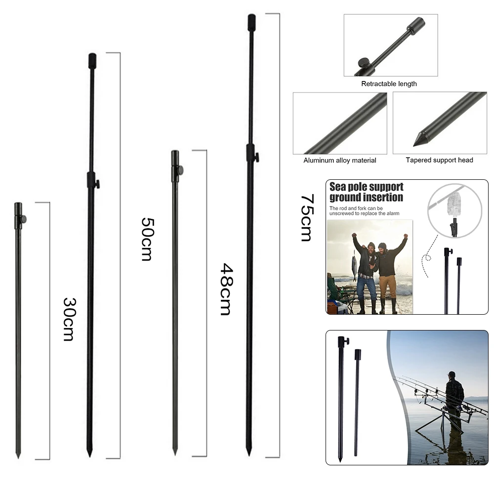 Carp-Fishing-Bank-Stick-Adjustable-Aluminum-Bandstick-Portable-Fishing ...