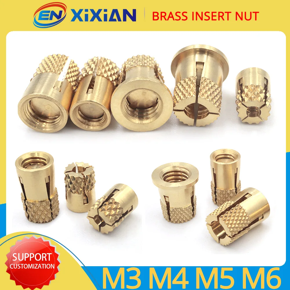 Injection Molding Brass Knurled Thread Inserts Nut - M3 M4 M5 M6 Brass ...