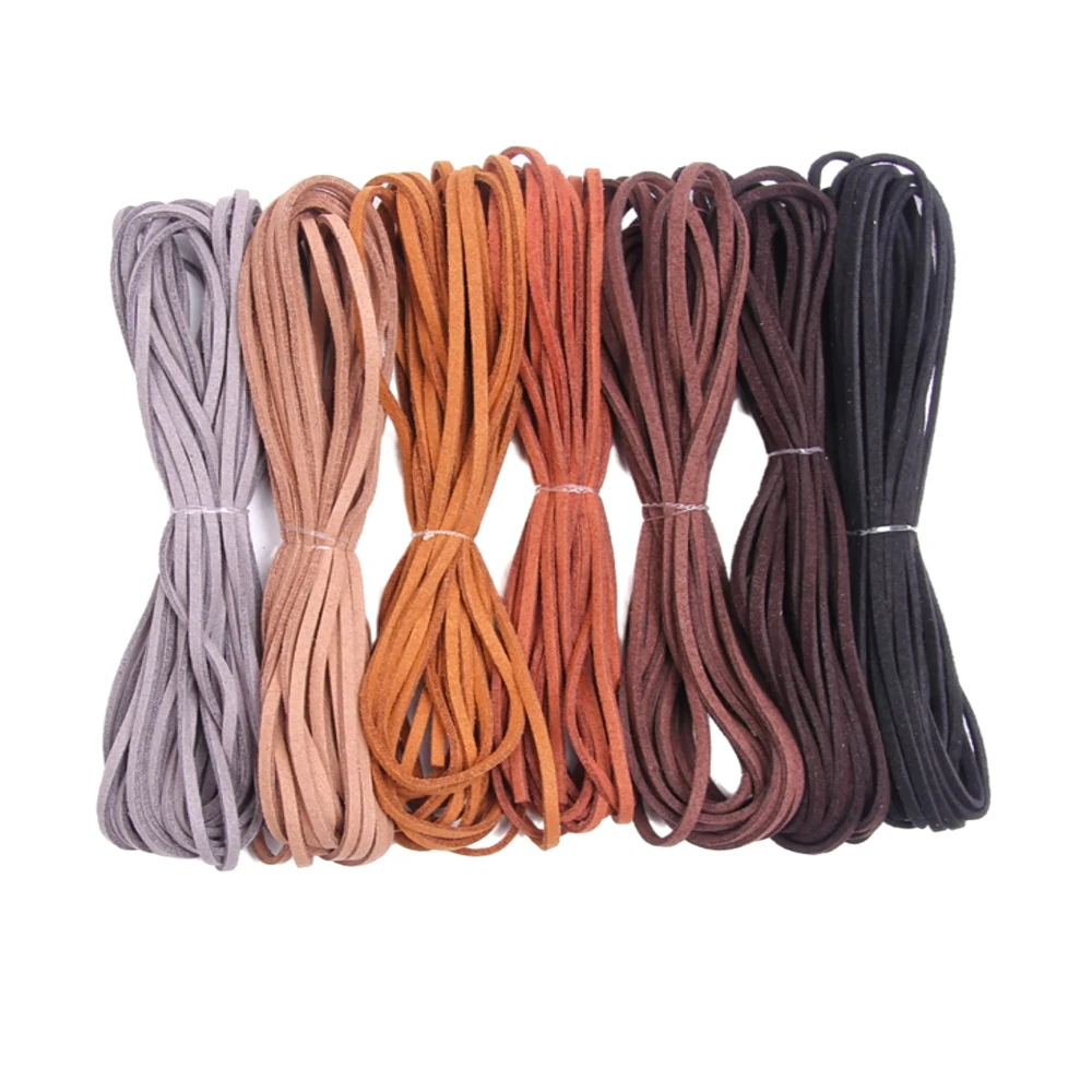 REGELIN-5-Meters-Flat-Faux-Suede-Braided-Cord-Korean-Velvet-Leather ...