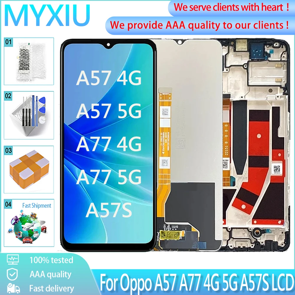 6.56'' IPS NEW For Oppo A57 A77 4G 5G A57S CPH2387 2385 PFTM20 CPH2339 ...
