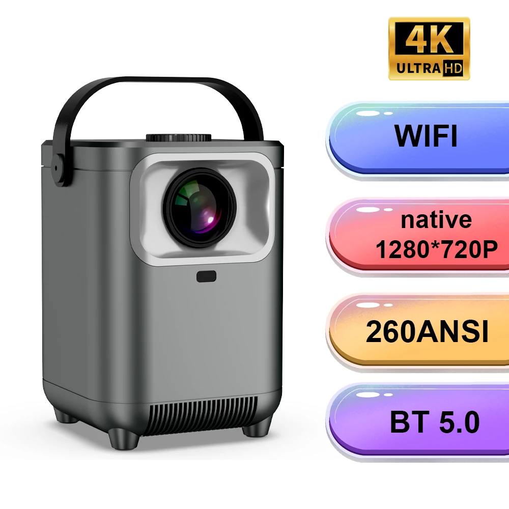 Transpeed-Projector-260ANSI-Support-4K-1280-720P-WiFi-200-screen-8000 ...