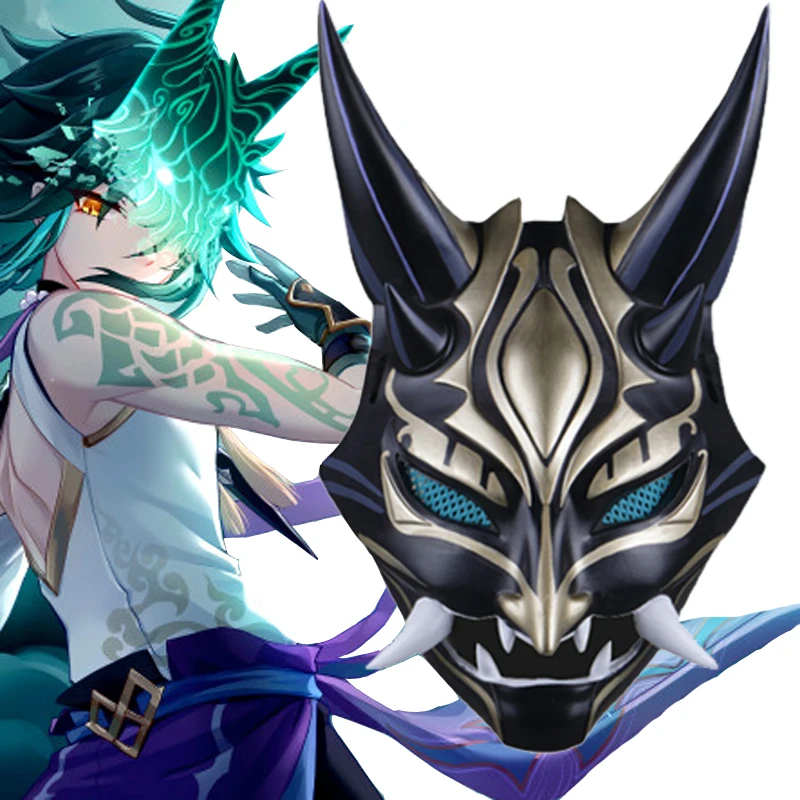 Genshin-Impact-Xiao-Cosplay-Masks-Resin-PVC-Helmet-Anime-Game-Figure ...