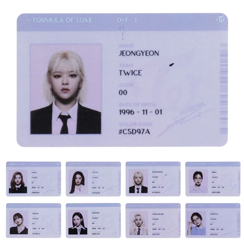 Tarjetas de Identificación de KPOP TWICE para estudiantes, 1 piezas ...