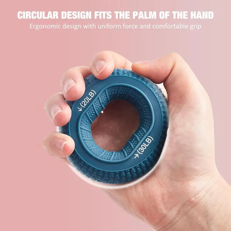 Silicone-Adjustable-Hand-Grip-20-80LB-Gripping-Ring-Finger-Forearm ...