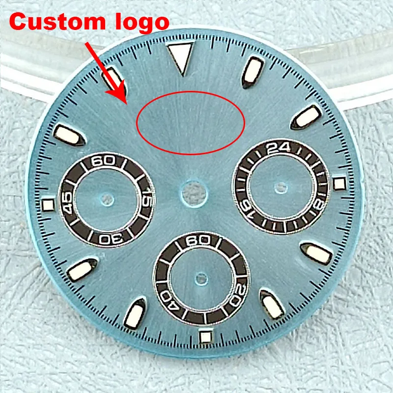 29-5mm-dial-suitable-for-VK36-movement-C3-green-luminous-panda-dial ...