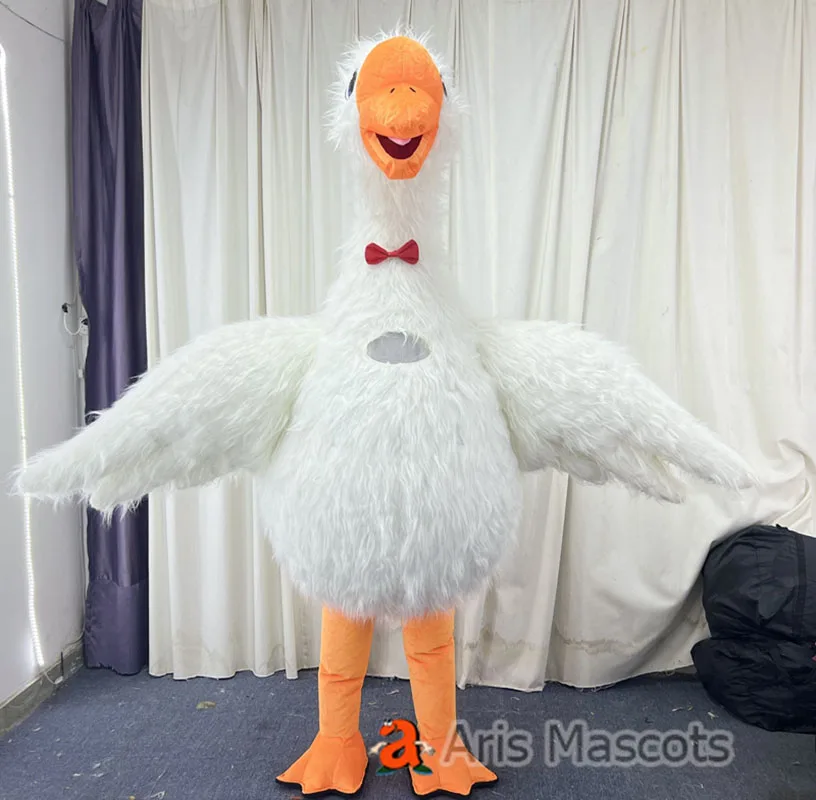 2-3m-Inflatable-White-Swan-Mascot-Costume-Adult-Furry-Goose-Suit-for ...