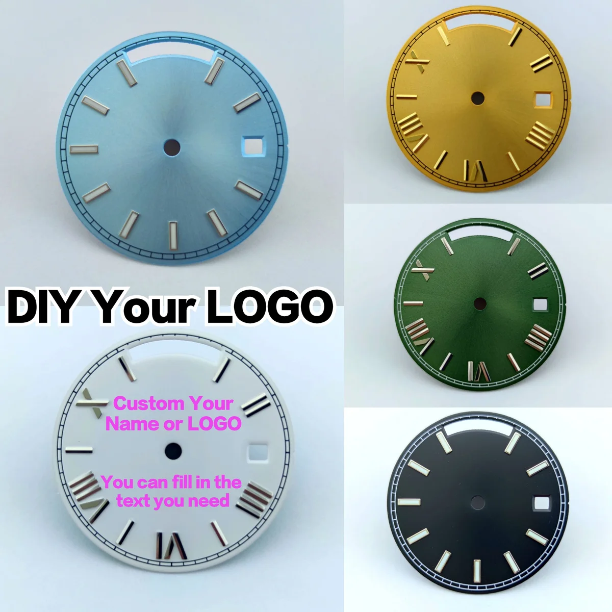 29mm 8285 Dial DIY Custom Logo Watch Dial Custom Logo Laser Print Name ...