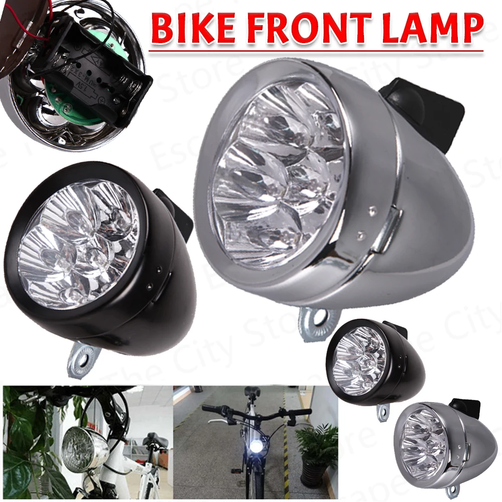 Retro Bike Front Light Lamp Bike Accessory Vintage LED Headlight with ...