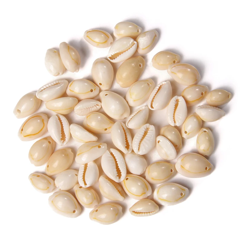 50pcs White DIY Sea Shell Cowrie Cowry Charm Beads Beach Jewelry ...