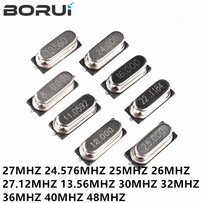 10pcs-HC-49SMD-quartz-crystal-unit-crystal-HC49S-SMD-24-576MHZ-25MHZ ...