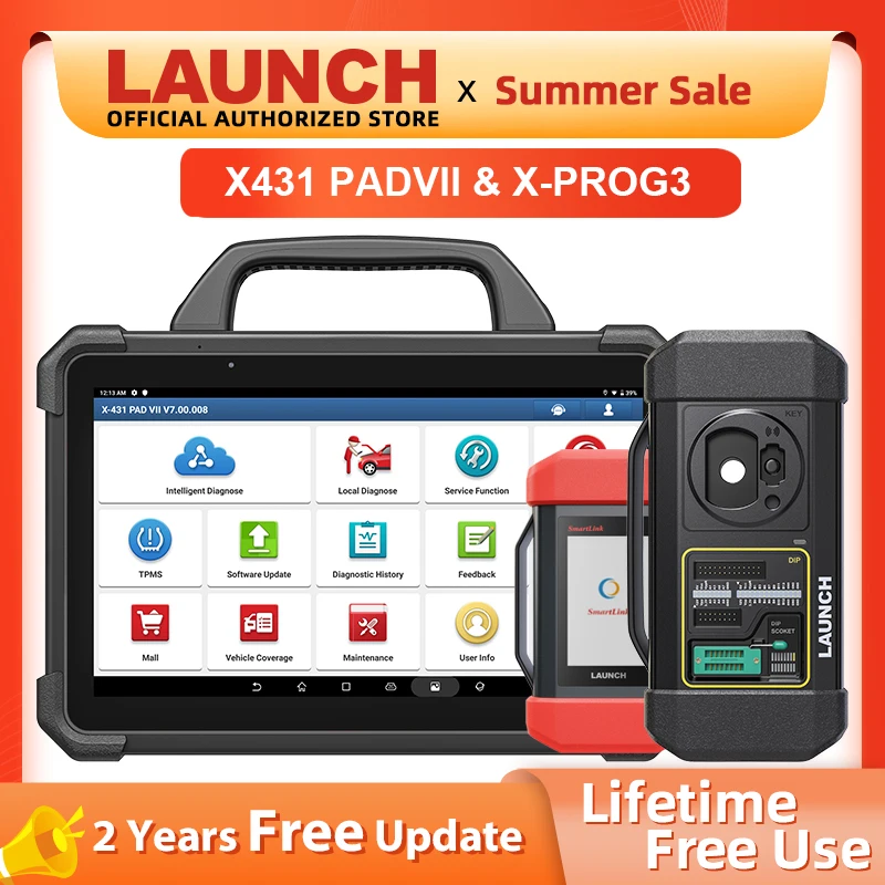 X-431 LAUNCH X431 PAD 7 & X-PROG3 Set Automotive Diagnostic Programming ...