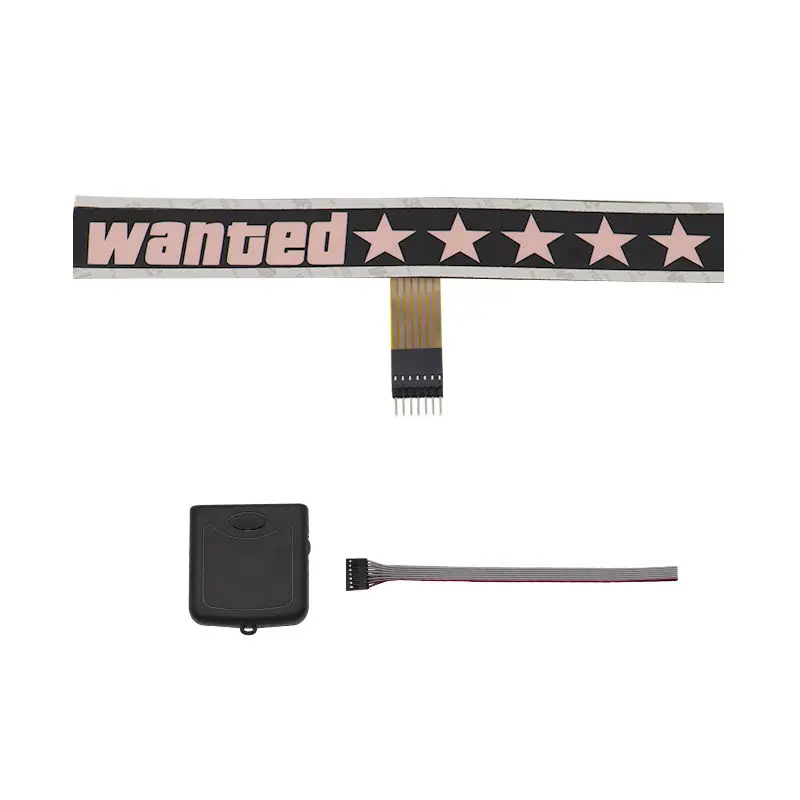 5 Stars Wanted Led Light-emitting Window Sticker Windshield Sticker Jdm ...