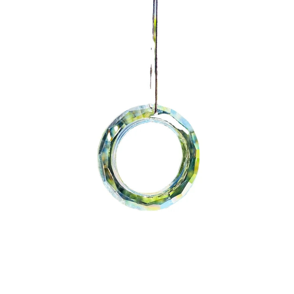 2PC-Clear-Circle-Ring-Faceted-Prism-Glass-Annular-Crystal-Pendant ...