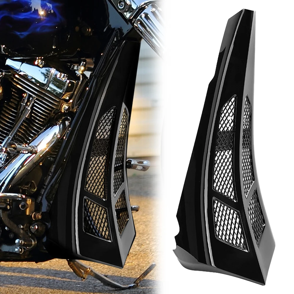 Motorcycle-Front-Lower-Radiator-Cover-Chin-Fairing-Spoiler-Gloss-Black ...