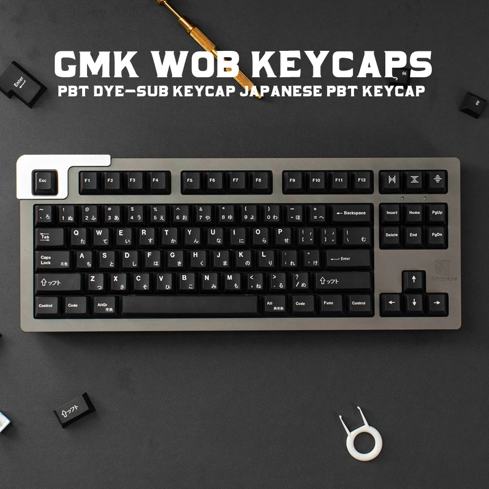 WOB BOW 130 Keys Cherry Profile PBT Keycap DYE SUB Japanese Custom Personality Keycaps For ...