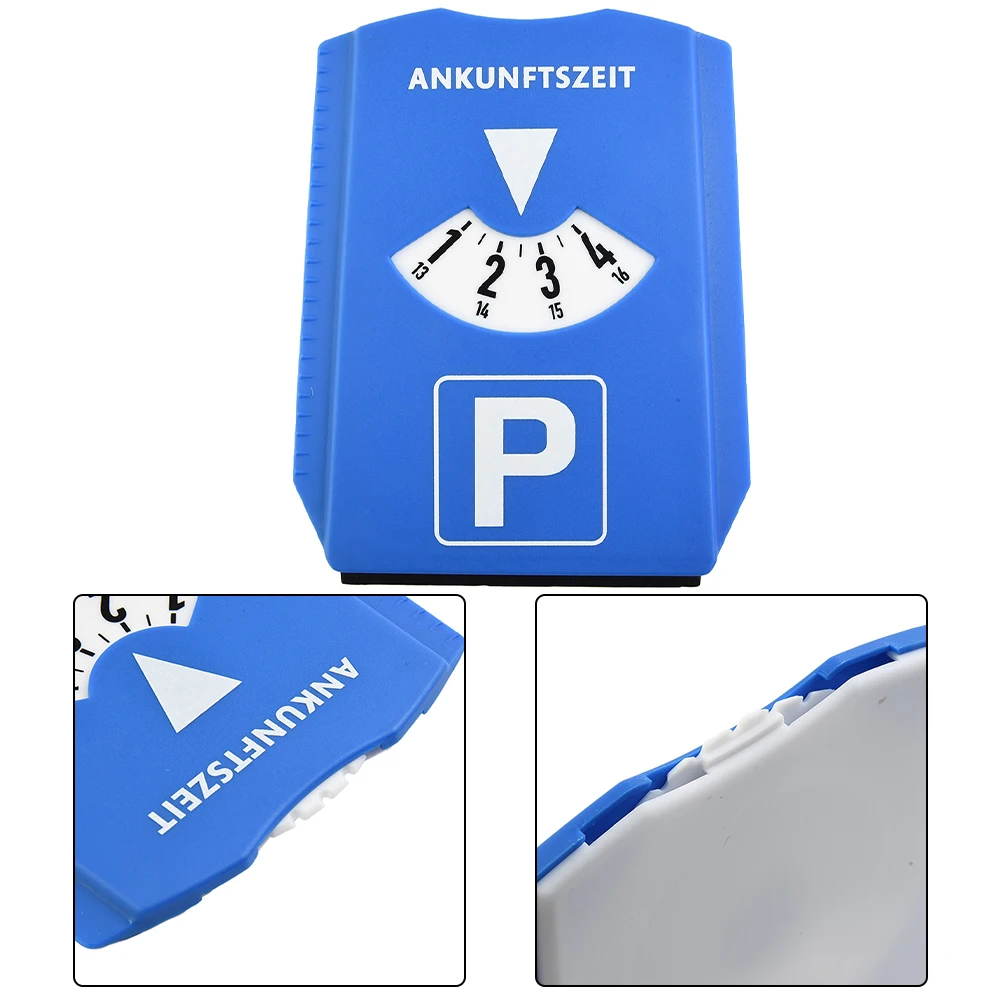 Auto Parking Disc Timer Clock Arrival Time Display Blue Plastic Parking ...
