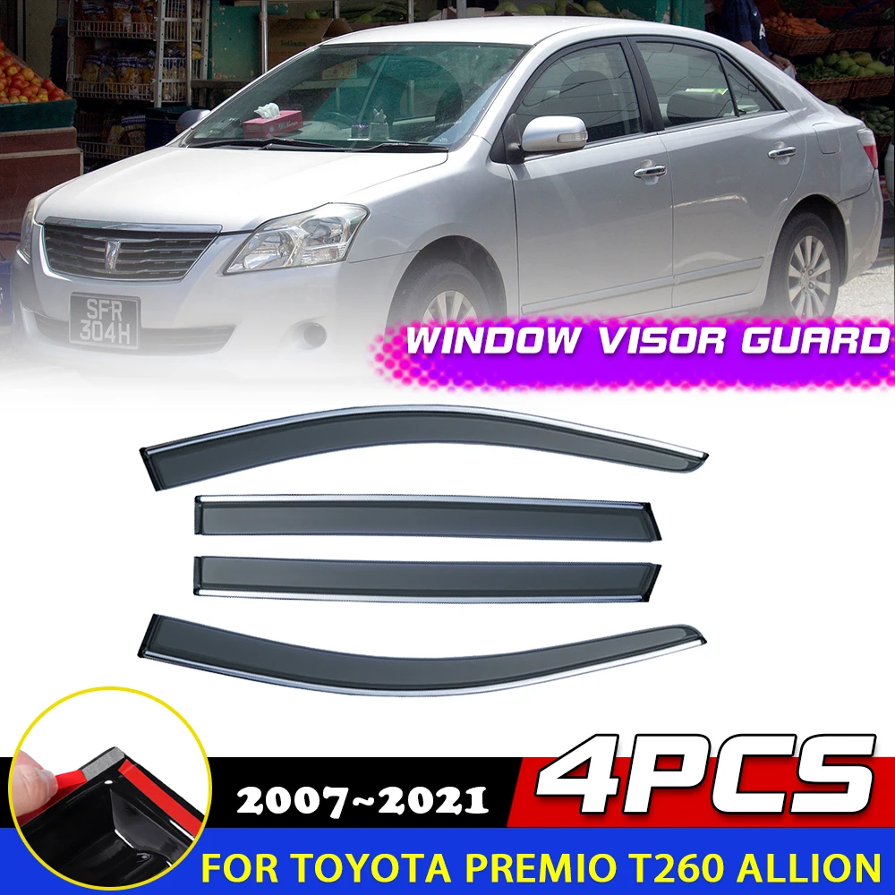 Car-Windows-Visor-for-Toyota-Premio-T260-Allion-2008-2021-Door-Smoke ...