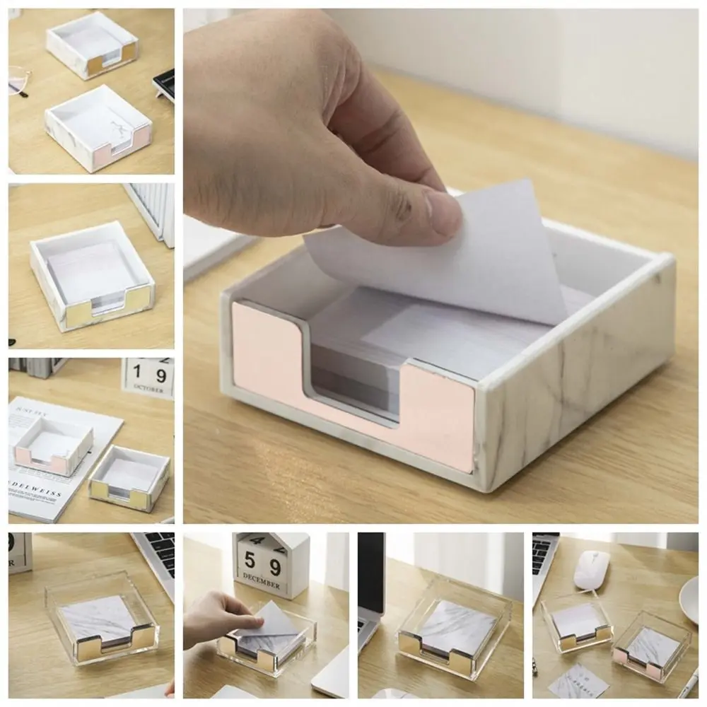 Clear-Sticky-Notes-Box-Home-Decor-Transparent-Acrylic-Notepads ...