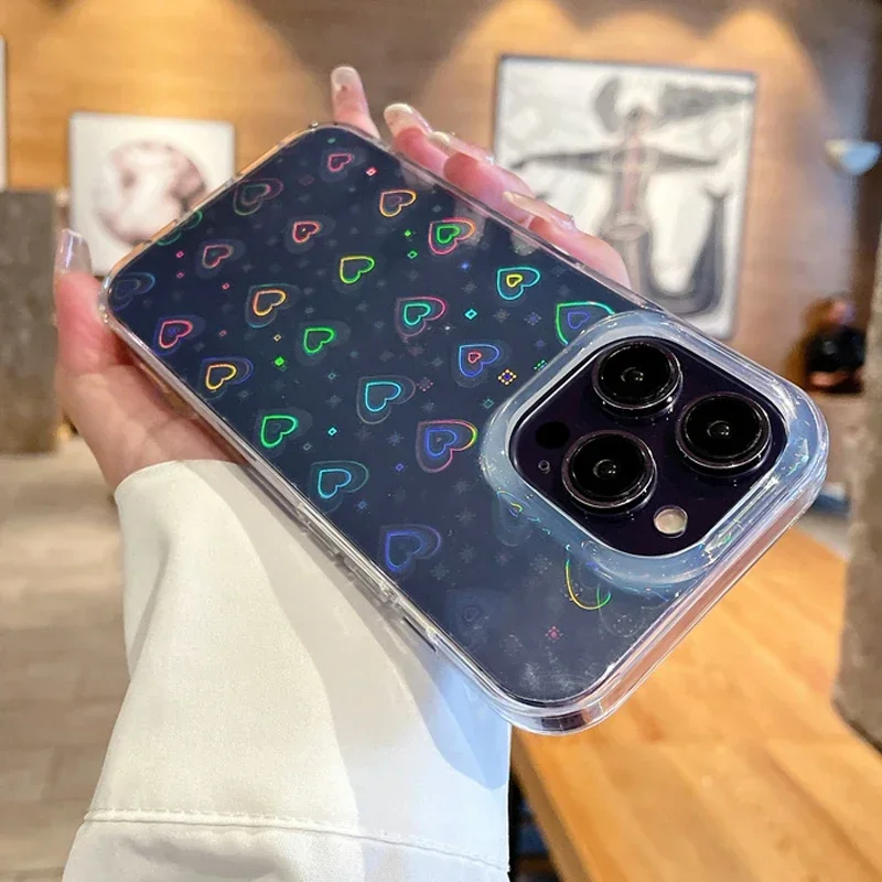 Luxury-Love-Heart-Glitter-Laser-Phone-Case-For-iPhone-16-15-14-13-12-11 ...